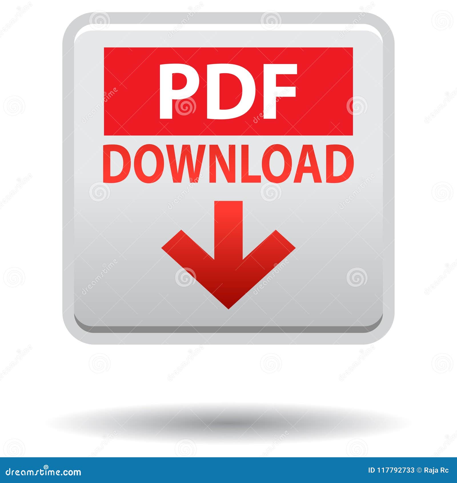 Pdf web icon square button stock vector. Illustration of book - 117792733