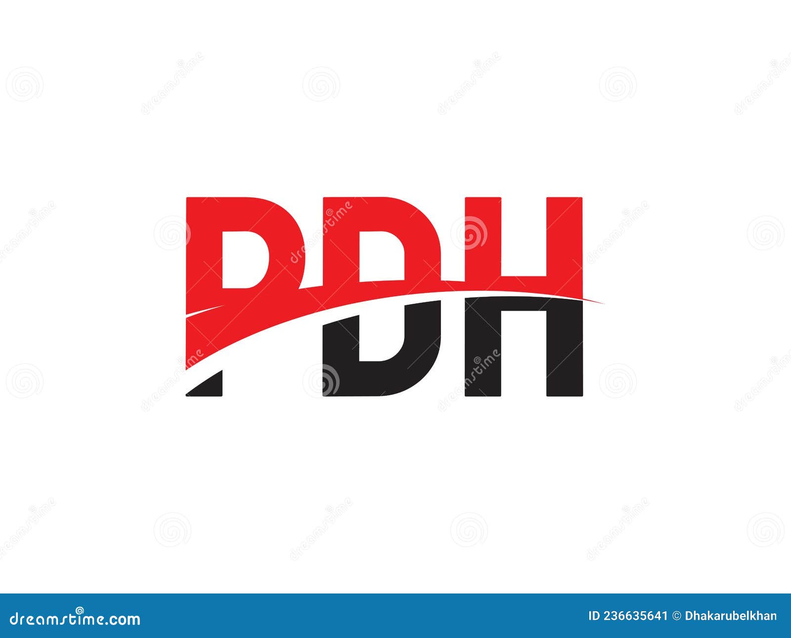 PDH Letter Initial Logo Design Vector Illustration Stock Vector ...
