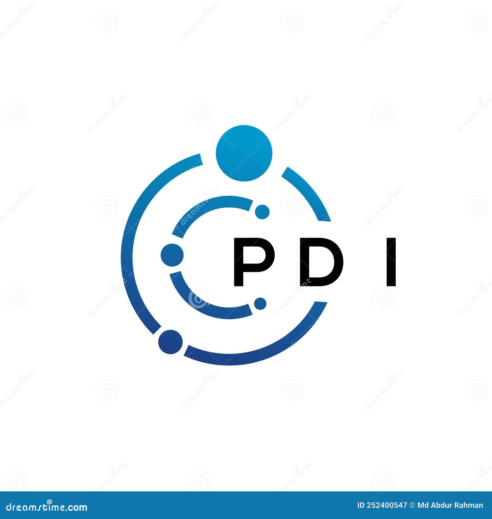 PDI Letter Technology Logo Design on White Background. PDI Creative ...