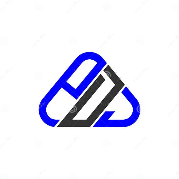PDJ Letter Logo Creative Design with Vector Graphic, PDJ Stock Vector ...