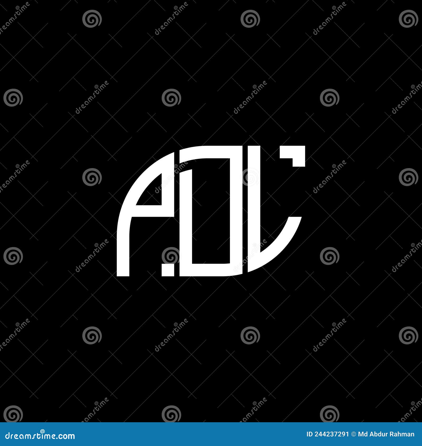 PDL Letter Logo Design on Black Background.PDL Creative Initials Letter ...