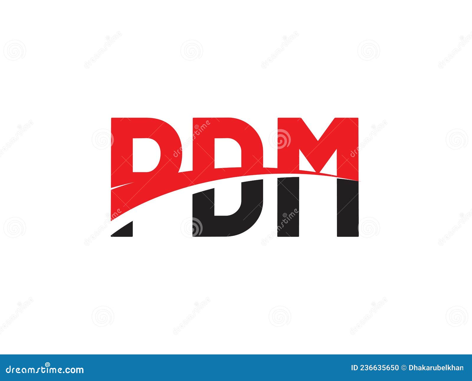 PDM Letter Initial Logo Design Vector Illustration Stock Vector ...