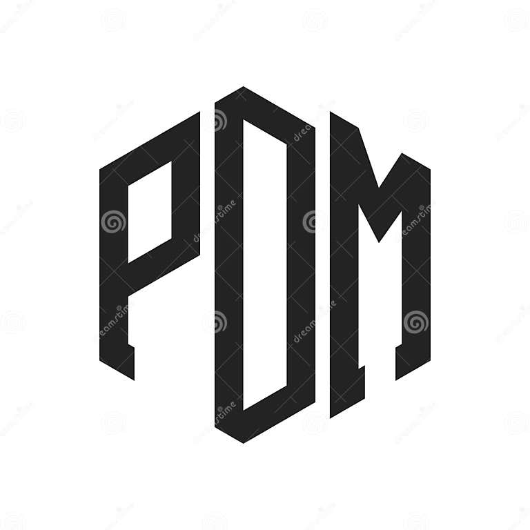 PDM Logo Design. Initial Letter PDM Monogram Logo Using Hexagon Shape ...