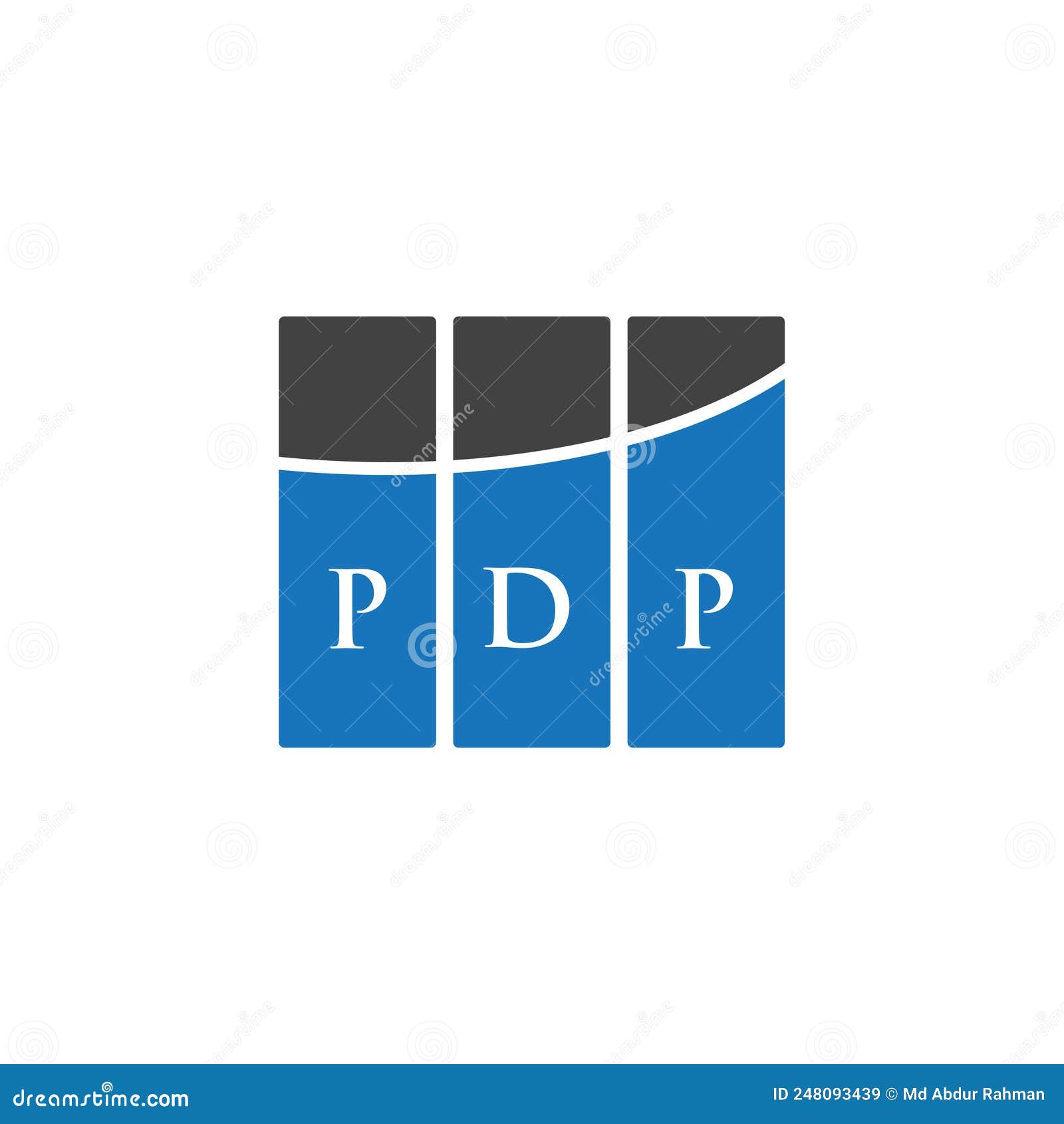 PDP Letter Logo Design On WHITE Background. PDP Creative Initials ...
