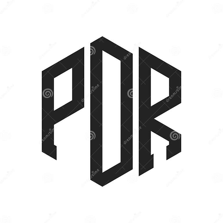 PDR Logo Design. Initial Letter PDR Monogram Logo Using Hexagon Shape ...