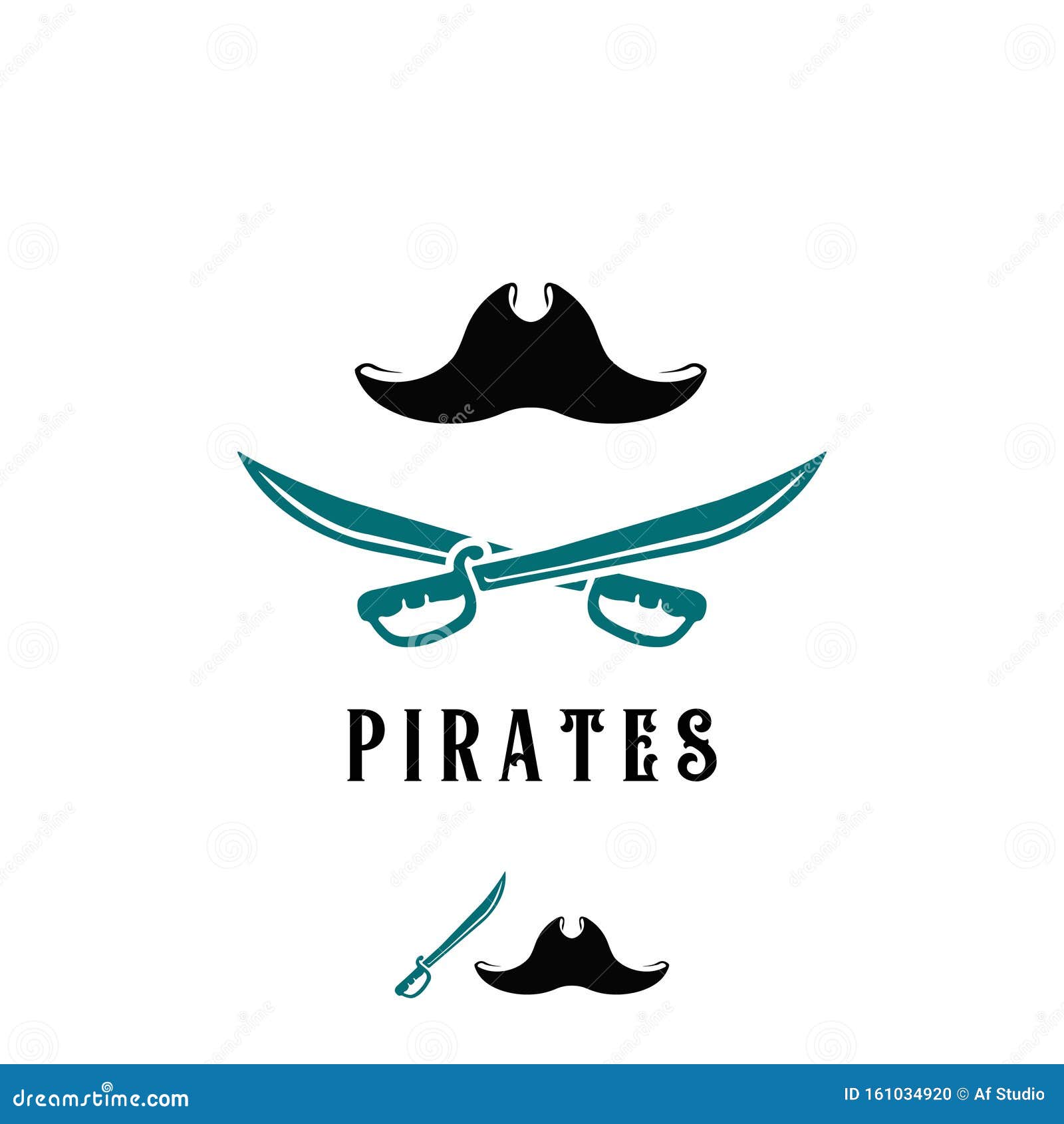 Pirates Hat and Sword Logo Design Stock Vector - Illustration of brand ...