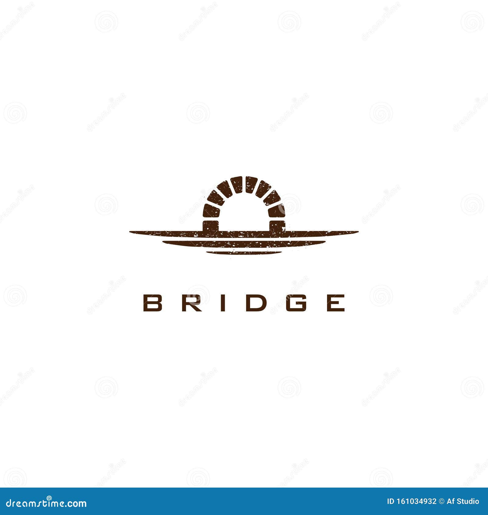 Simple Canal Logo / Waterway Brick Bridge Logo Stock Vector ...