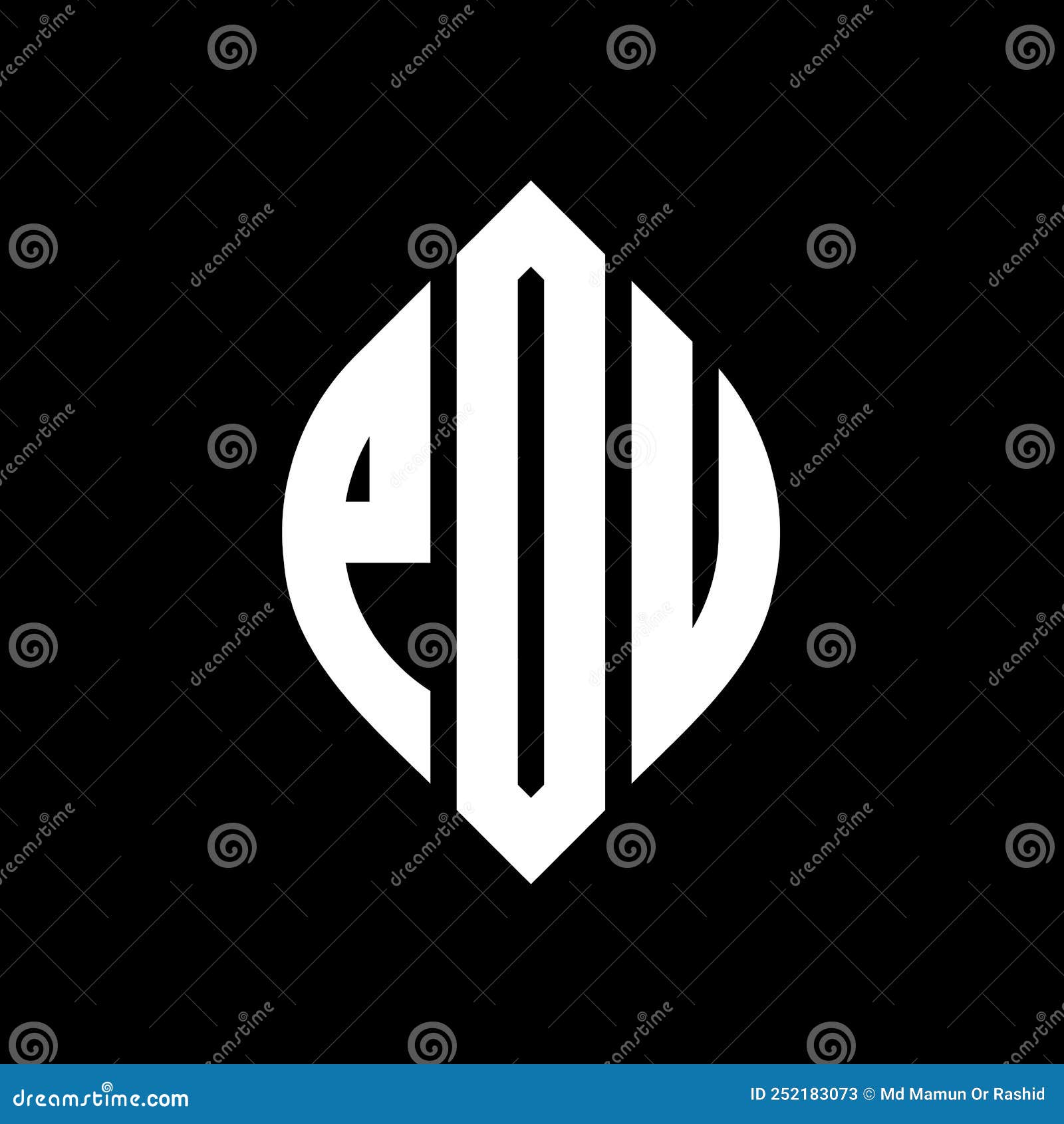 PDU Circle Letter Logo Design with Circle and Ellipse Shape. PDU ...