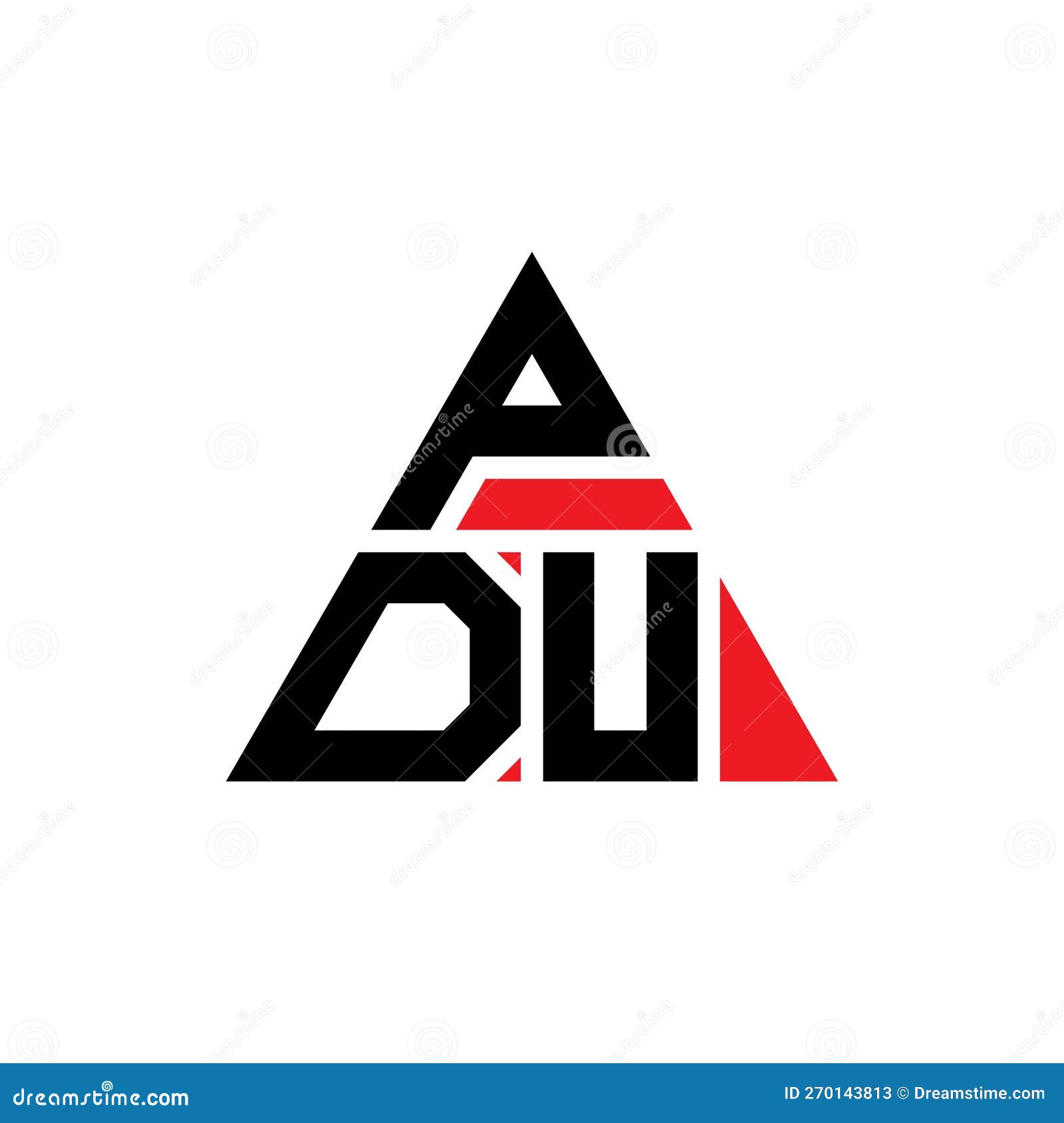 PDU Triangle Letter Logo Design with Triangle Shape. PDU Triangle Logo ...
