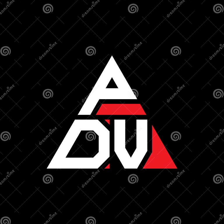 PDV Triangle Letter Logo Design with Triangle Shape. PDV Triangle Logo ...