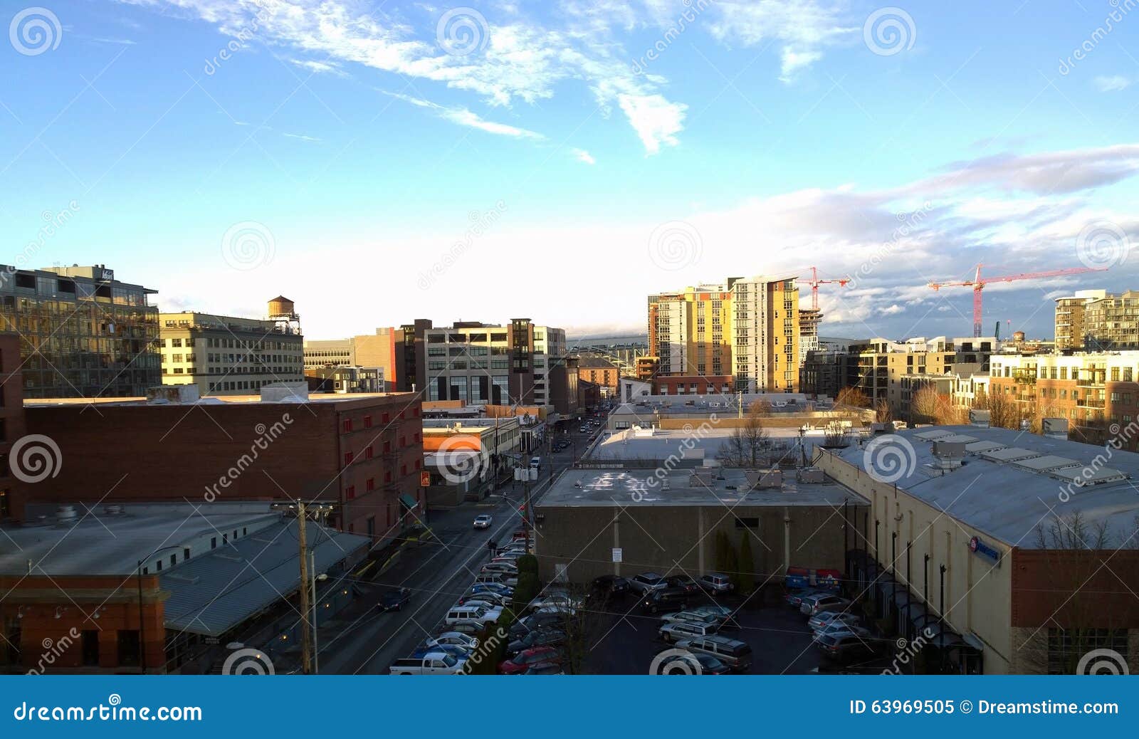 PDX Skyline stock image. Image of district, portland - 63969505