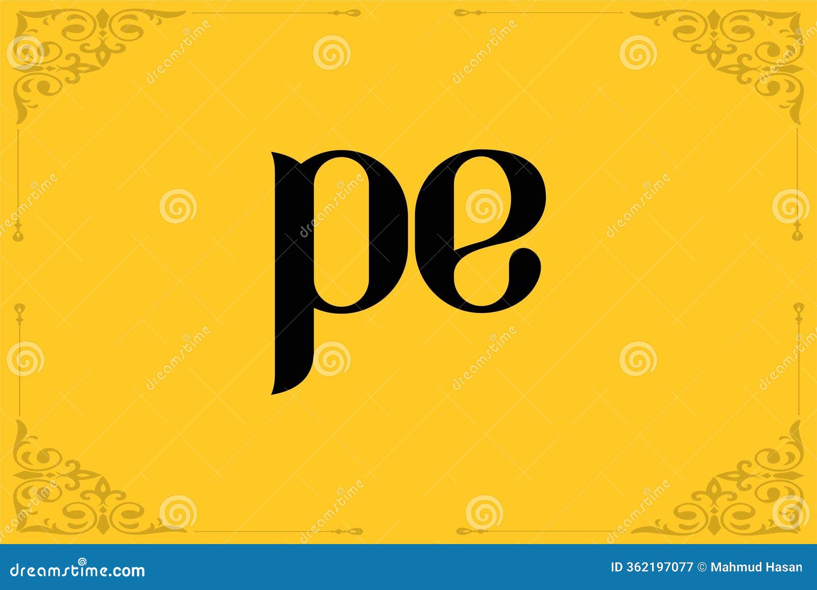 PE abstract luxury logo stock vector. Illustration of company - 362197077