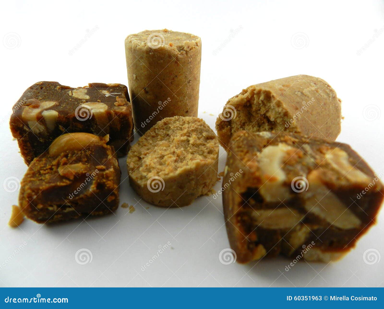 Pacoca And Pe De Moleque.Traditional Brazilian Peanut Candy. Stock ...