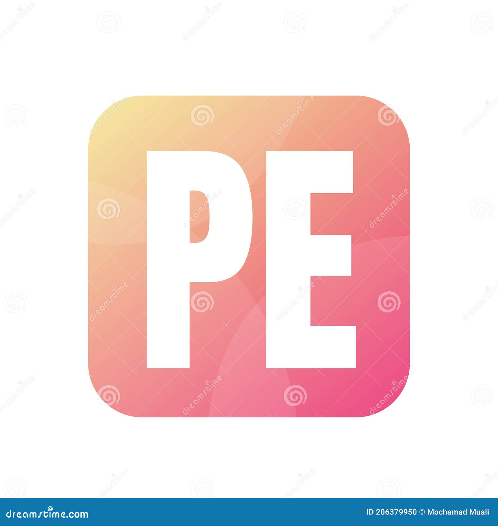 PE Letter Logo Design with Simple Style Stock Vector - Illustration of ...