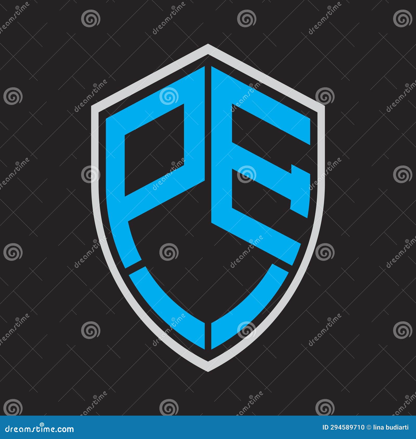 PE letter logo stock vector. Illustration of monogram - 294589710