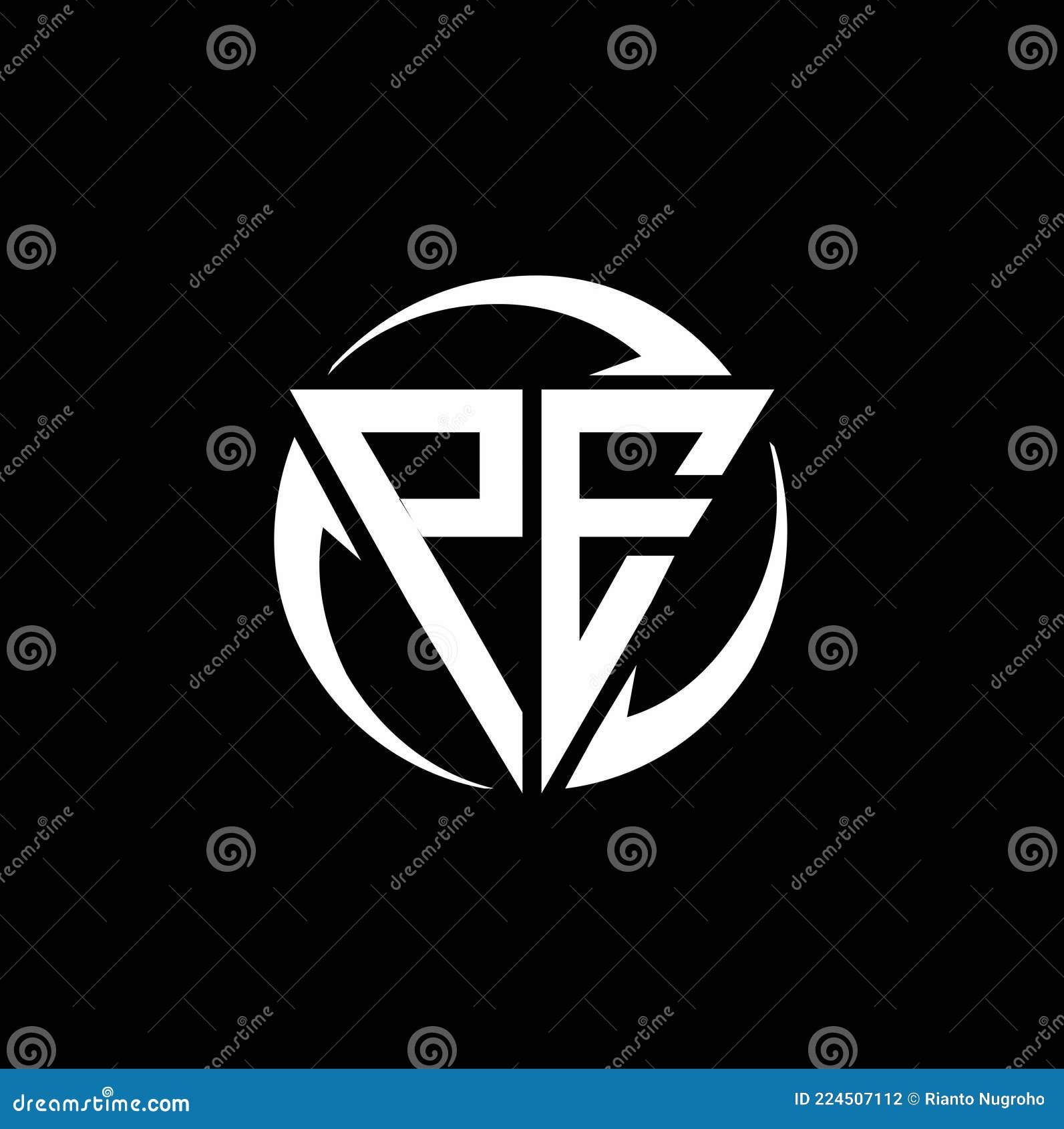 PE Logo Monogram Design Template Stock Vector - Illustration of letter ...