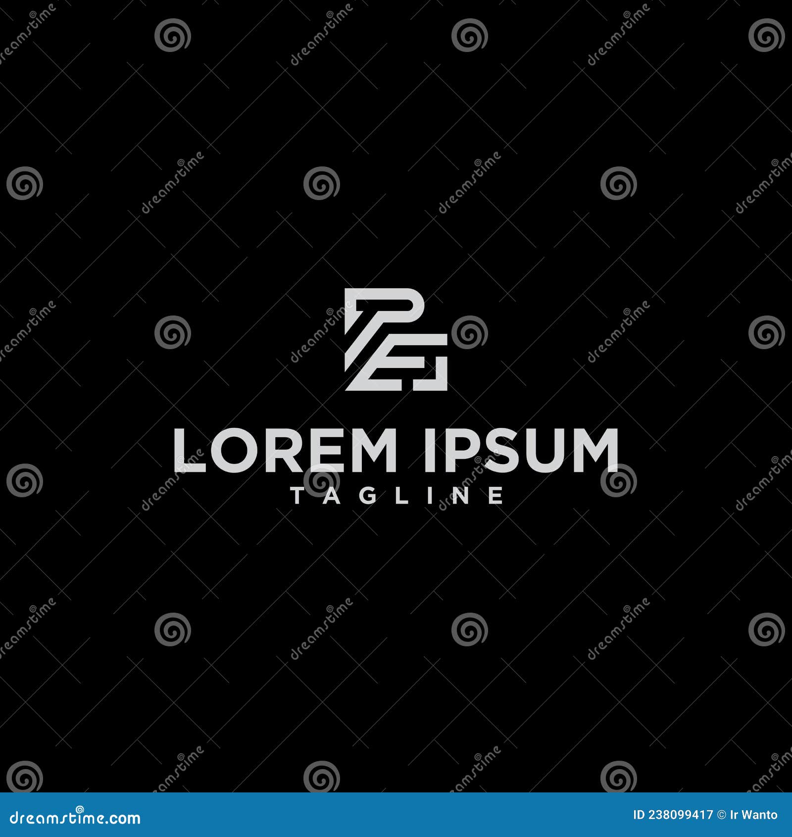 Pe Monogram Logo Design Inspiration Stock Vector - Illustration of ...