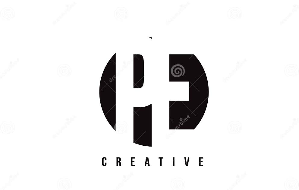 PE P E White Letter Logo Design with Circle Background. Stock Vector ...