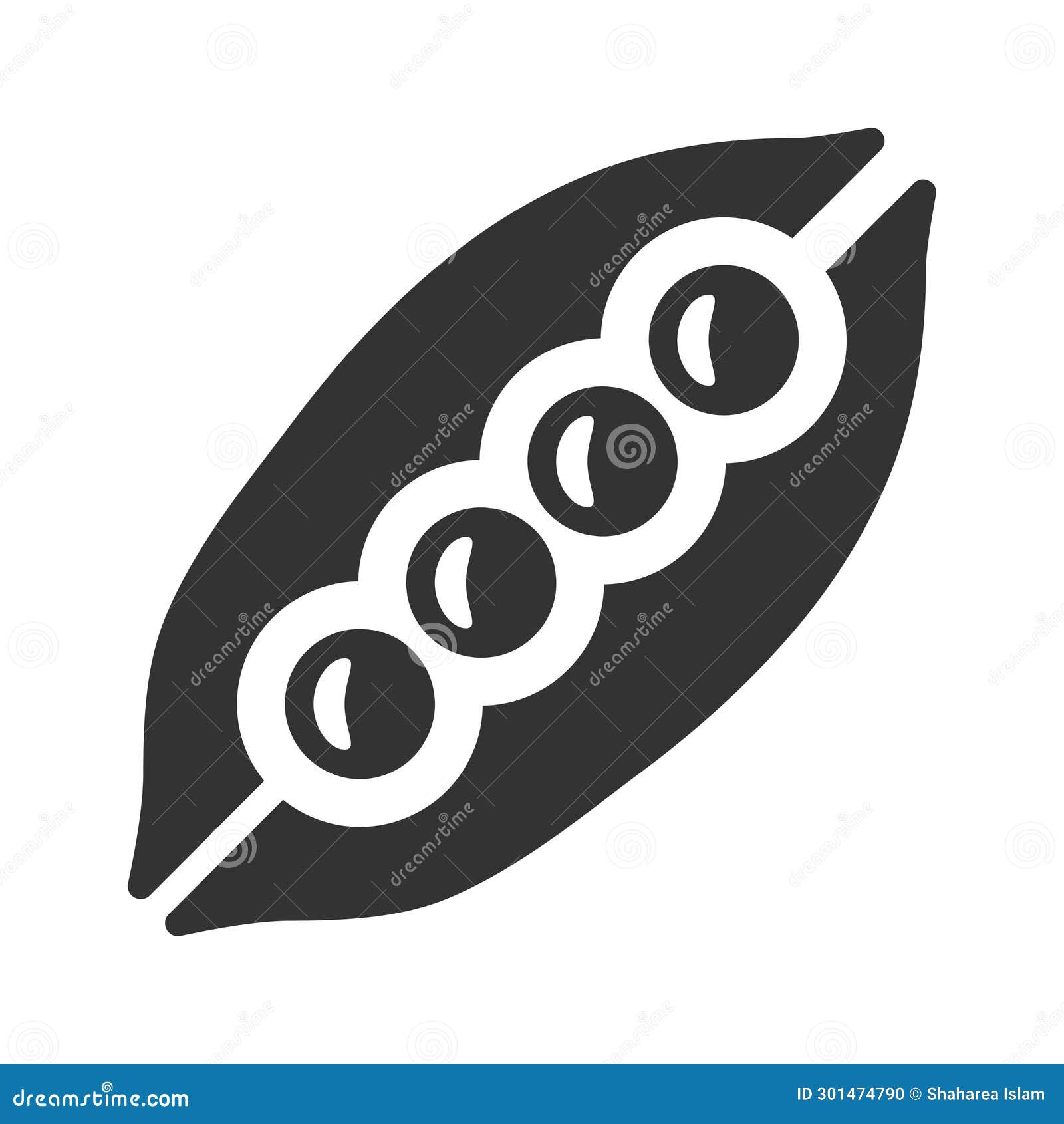 Pea Icon stock vector. Illustration of organic, icon - 301474790