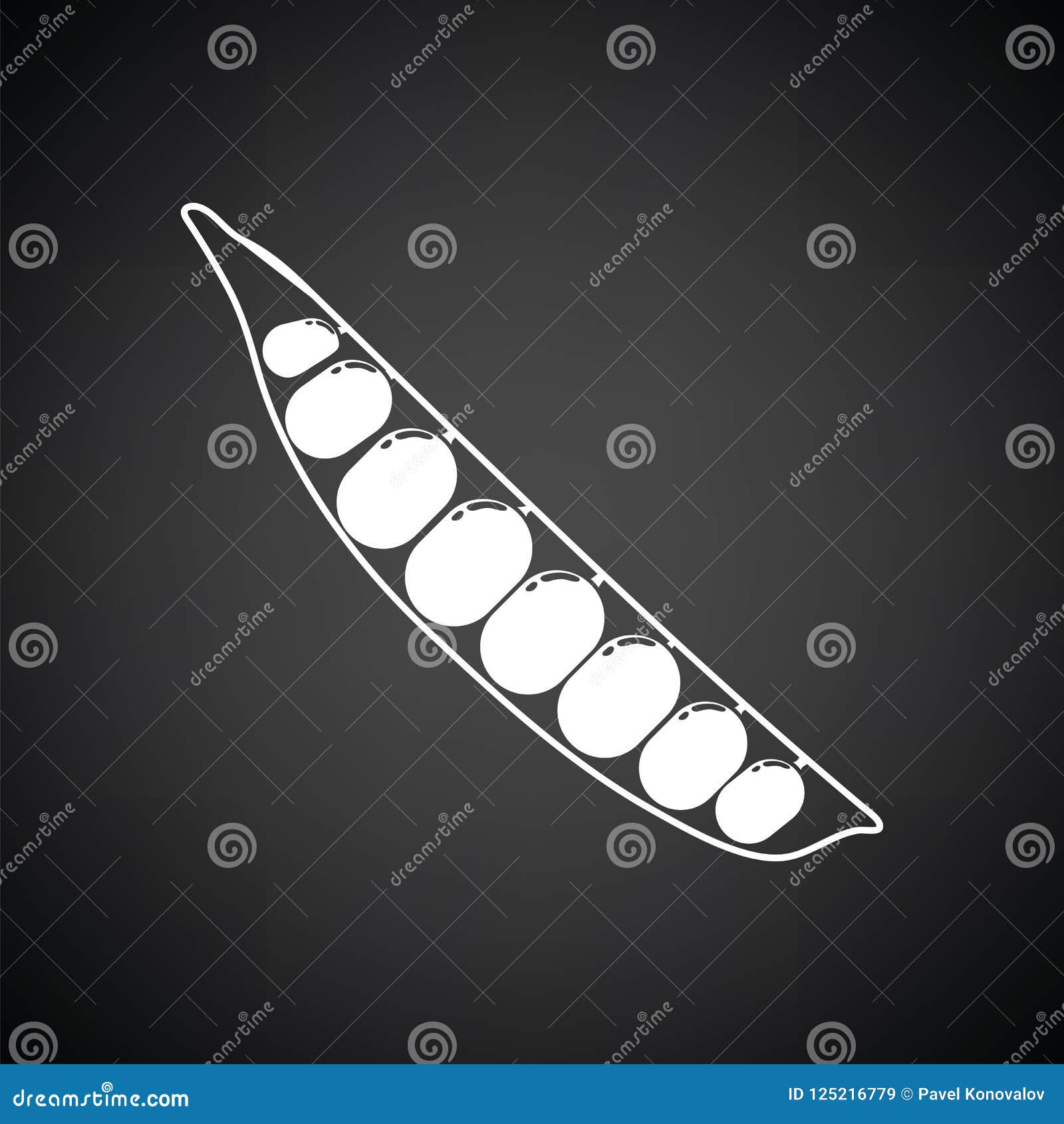 Pea icon stock vector. Illustration of natural, sign - 125216779