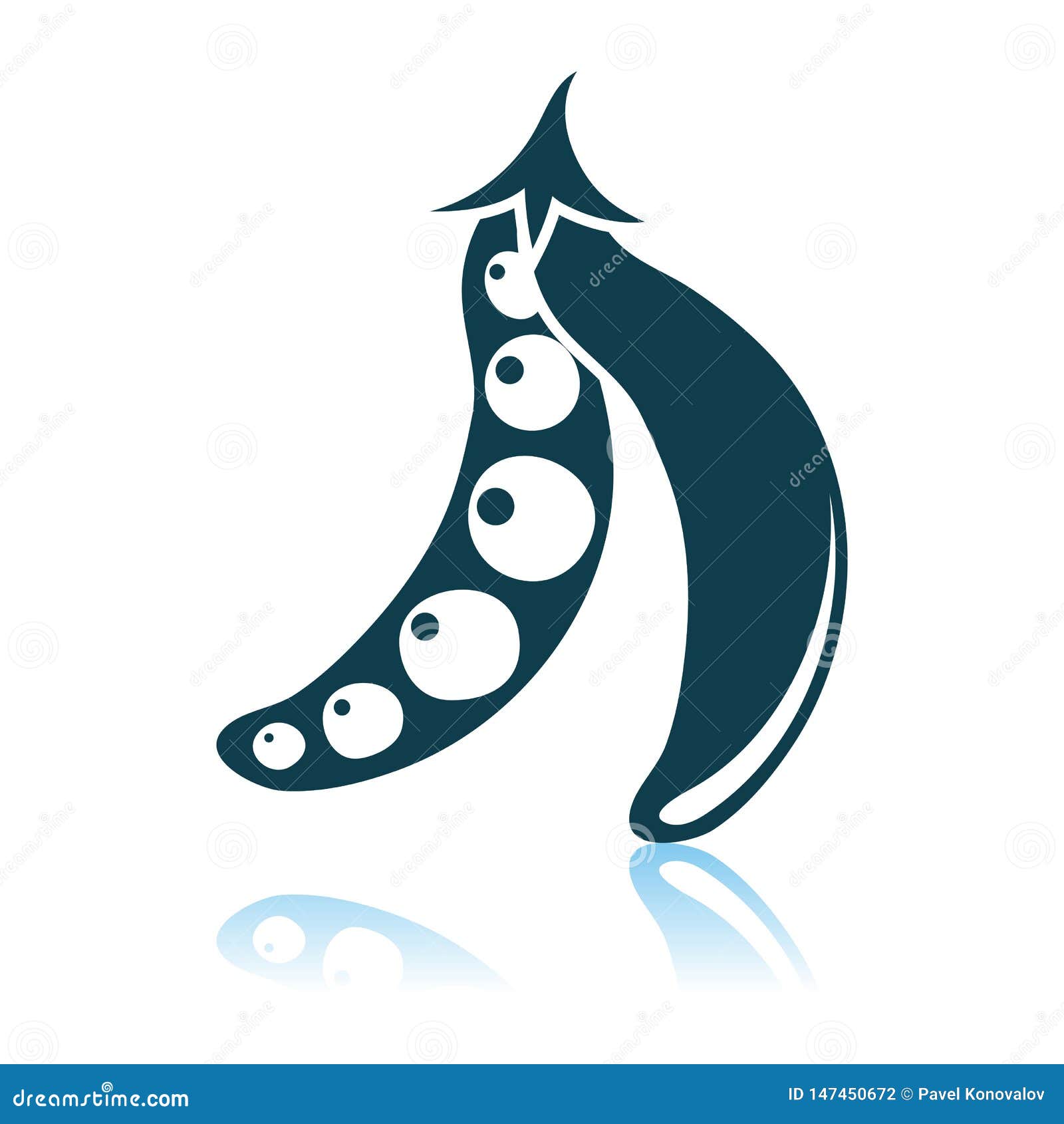 Pea Icon on Gray Background Stock Vector - Illustration of isolated ...