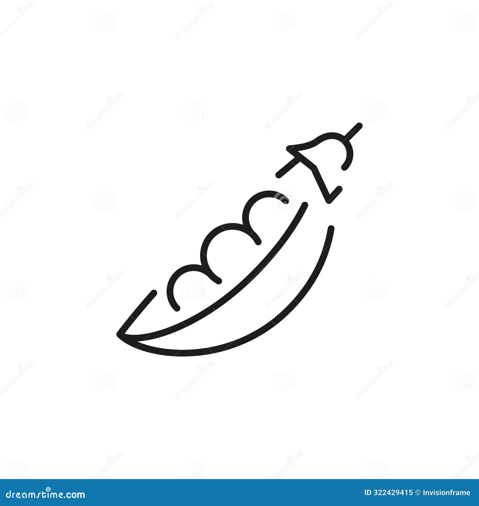 Pea Icon stock vector. Illustration of vitamin, fiberrich - 322429415