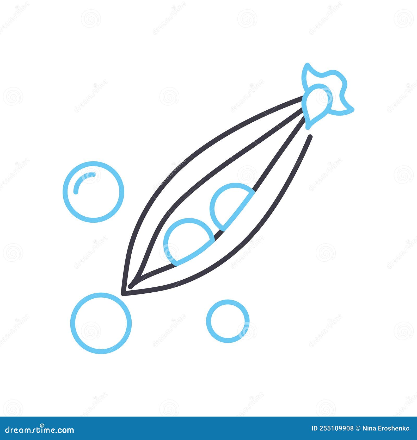 Pea Line Icon, Outline Symbol, Vector Illustration, Concept Sign Stock ...