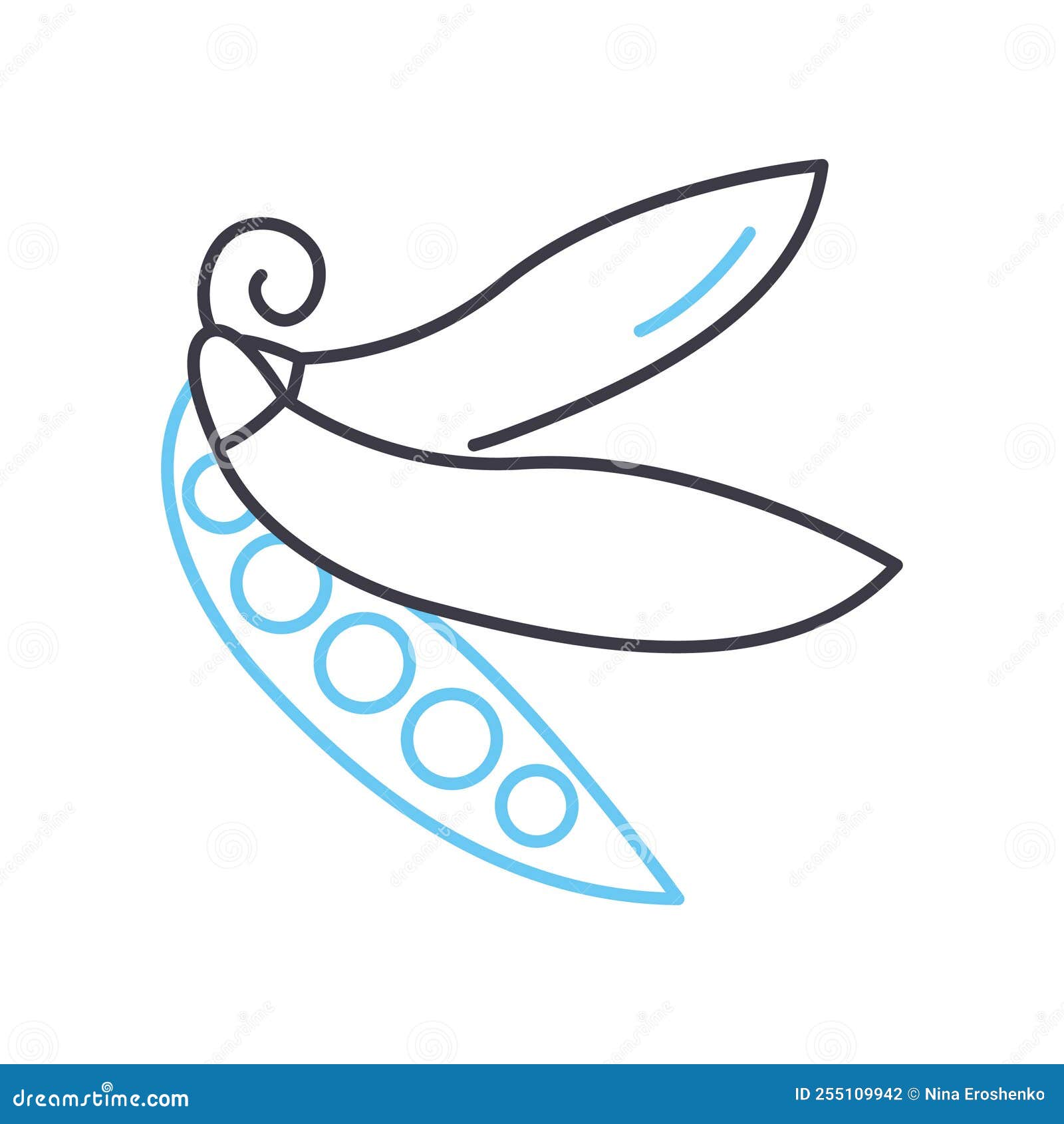 Pea Line Icon, Outline Symbol, Vector Illustration, Concept Sign Stock ...