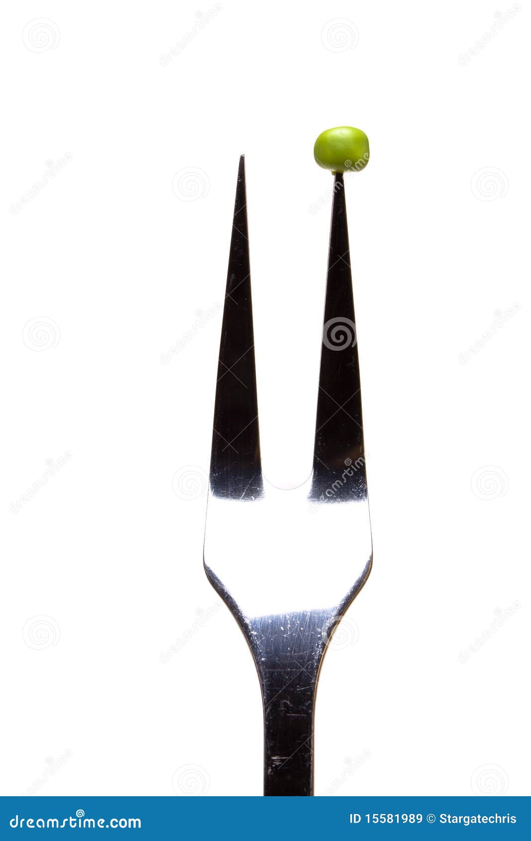 Pea n Fork stock image. Image of bright, silver, healthy - 15581989