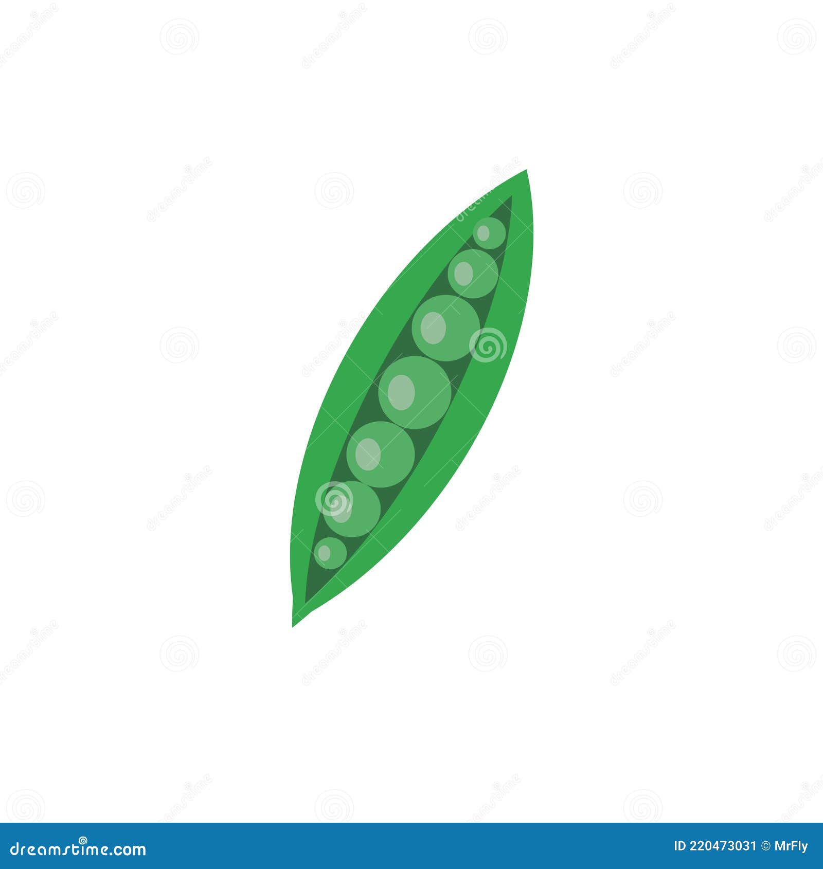 Pea Pod, Animated Vector Illustration Stock Vector - Illustration of ...