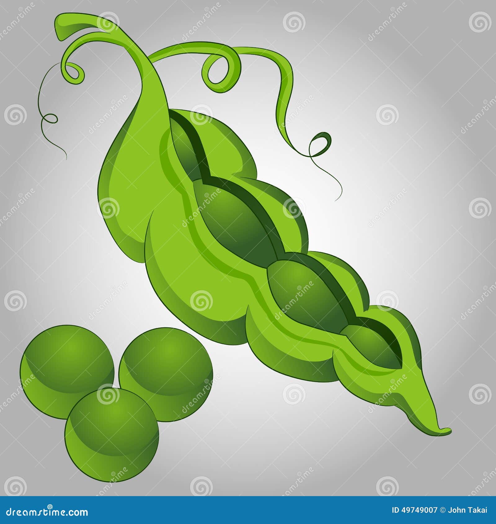 Pea Pod Cartoon vektor abbildung. Illustration von saatgut - 49749007
