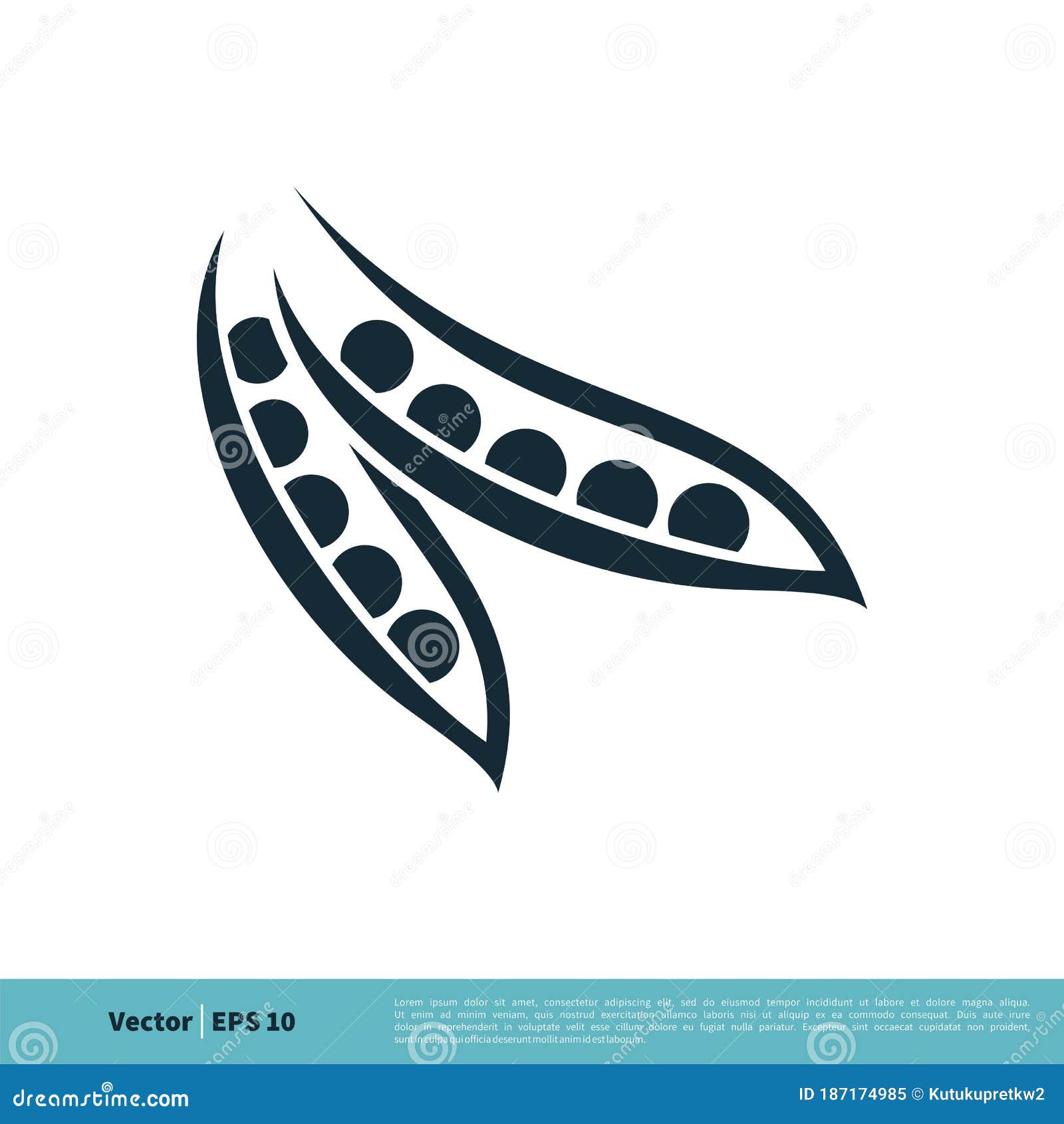 Pea Pod Icon Vector Logo Template Illustration Design. Vector EPS 10 ...