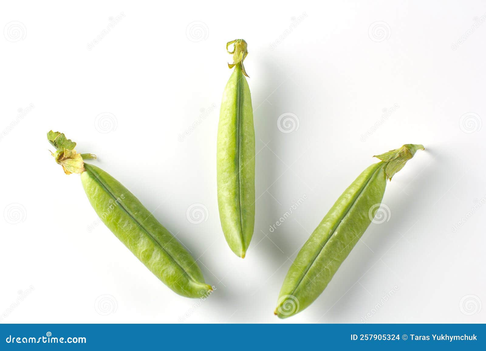Pea Pods on a White Background, Green Peas in a Pod Stock Photo - Image ...