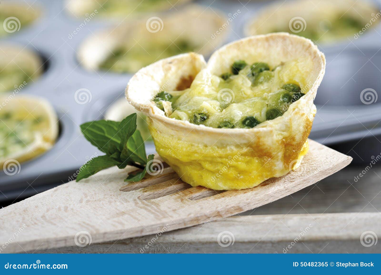 Pea quiche stock image. Image of pancake, close, garnished - 50482365