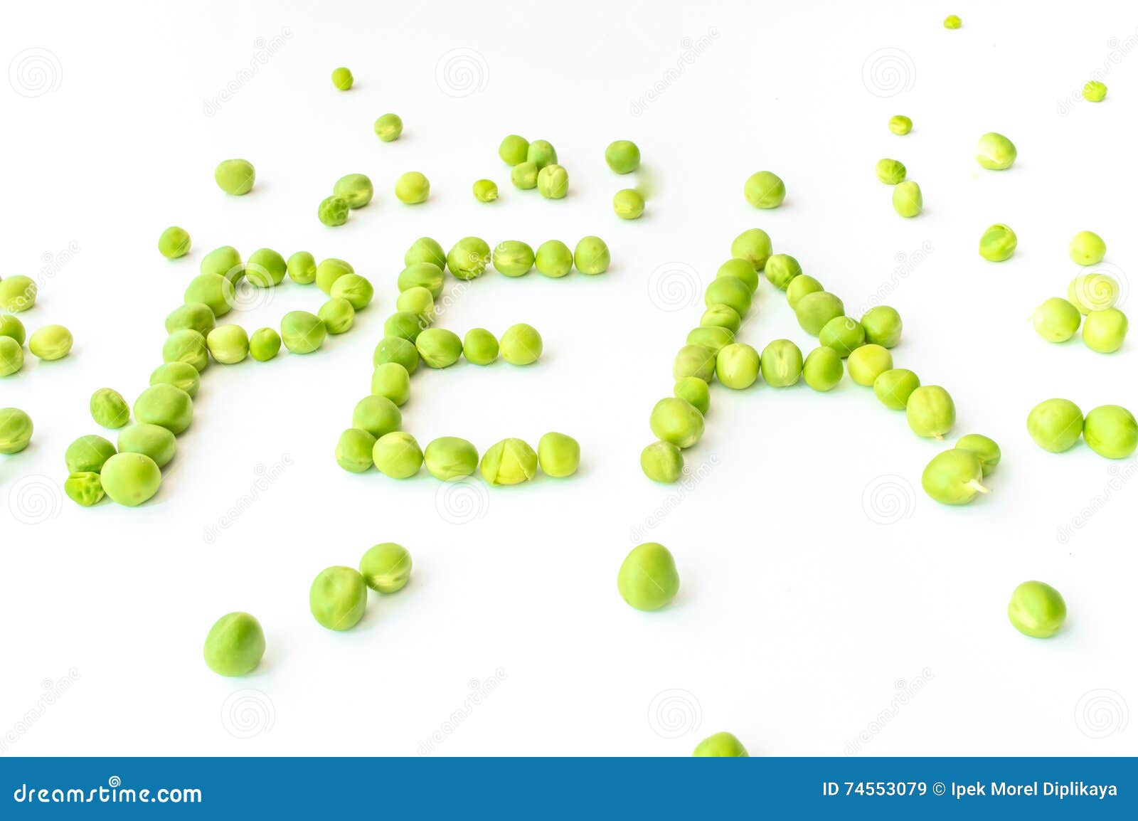 Pea Writing on White stock image. Image of ripe, alphabet - 74553079