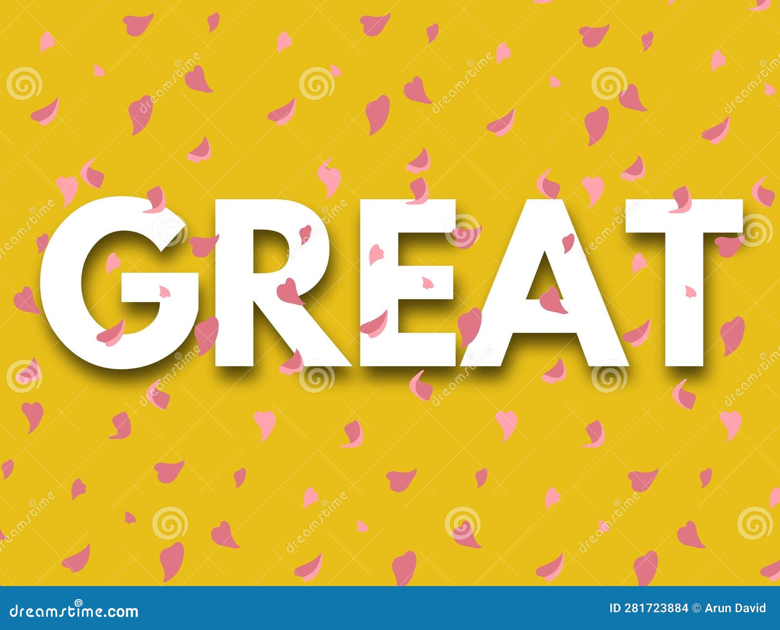 Great Letters Words with Blue Color Background Stock Illustration ...