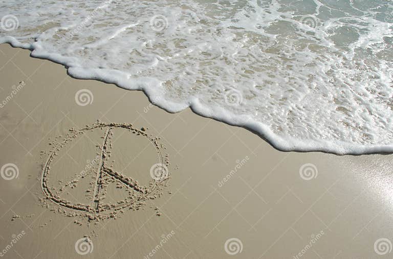 Peace on beach stock photo. Image of sand, harmony, love - 10115406