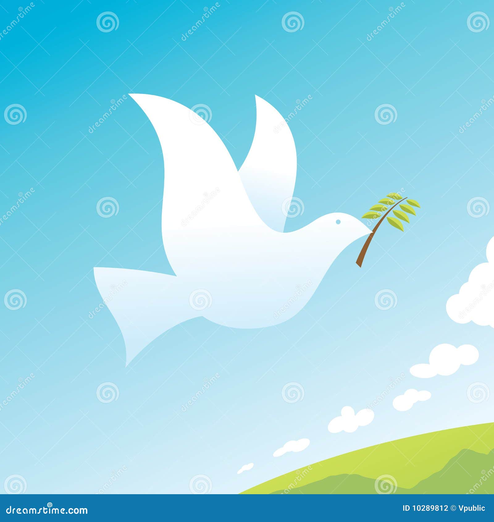 Peace Bird stock vector. Illustration of overcast, computer - 10289812