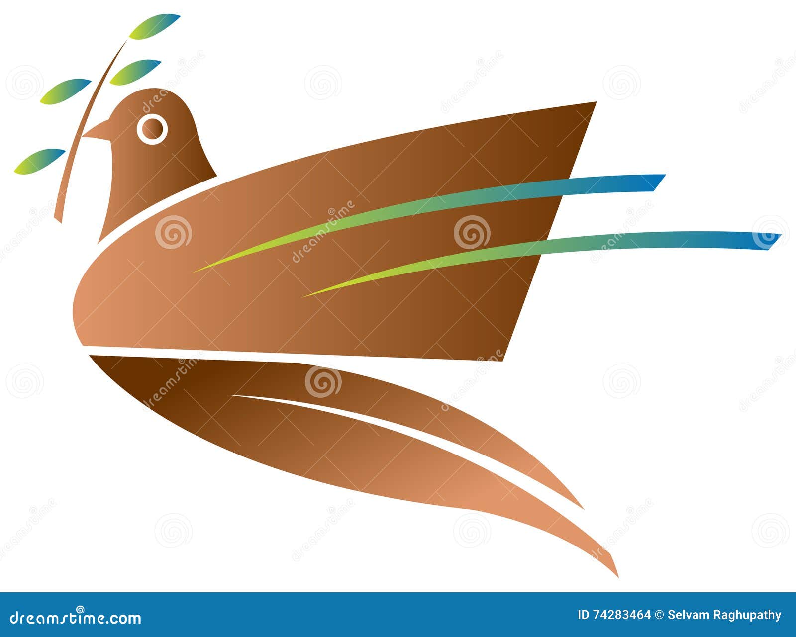 Peace Bird Vector Illustration | CartoonDealer.com #74283464