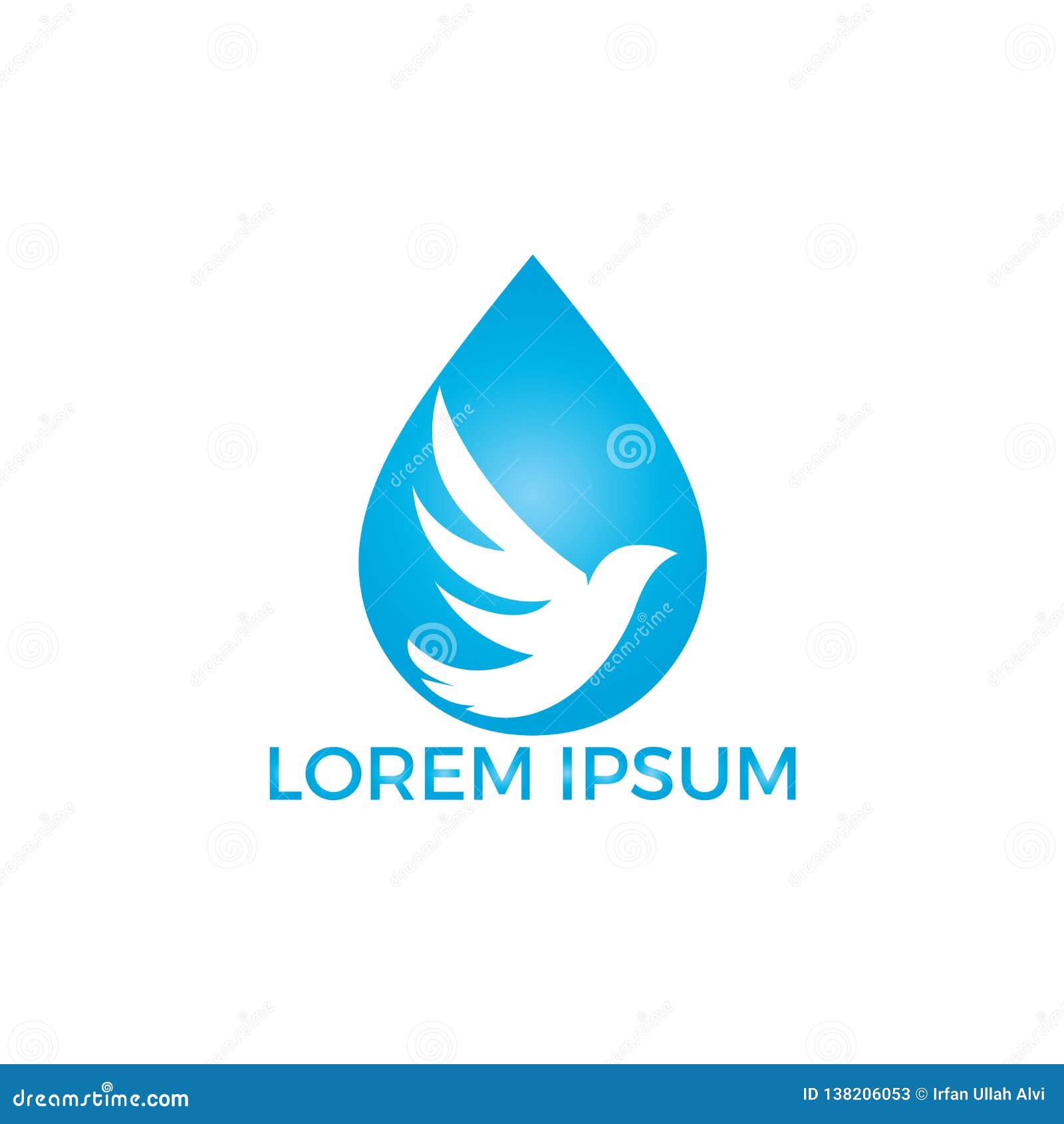 Bird Water Drop Logo Icon Vector Design. Stock Vector - Illustration of ...