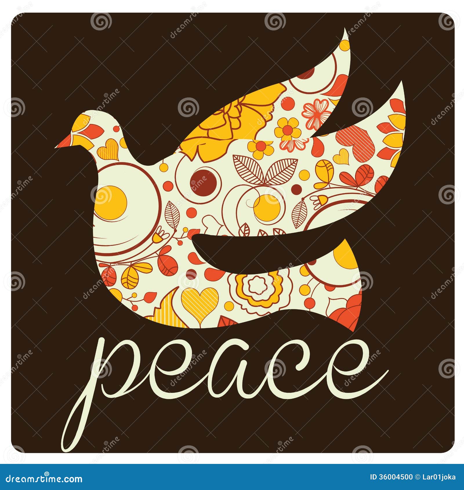 Peace bird stock vector. Illustration of peace, decorative - 36004500