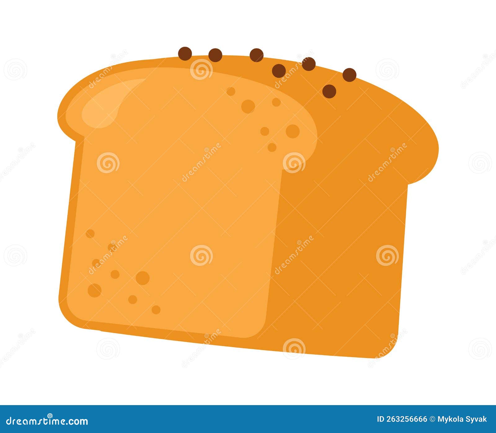Peace of Bread. Bakery Icon Stock Vector - Illustration of closeup ...