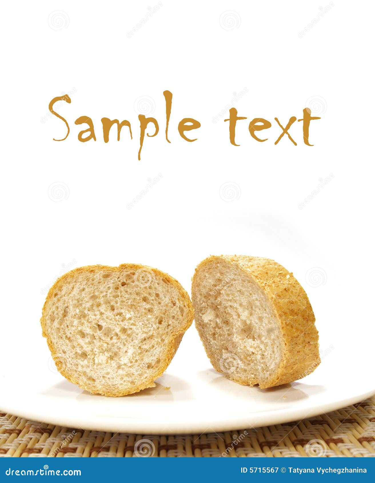 Peace of bread isolated stock image. Image of snack, isolated - 5715567