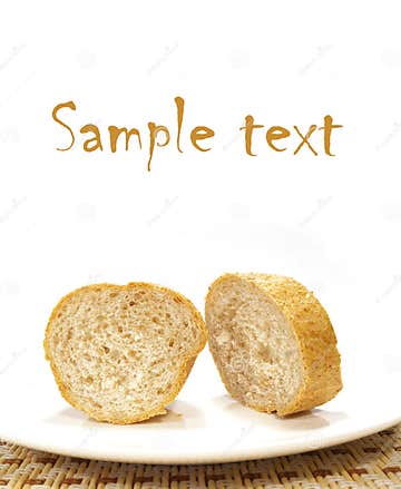 Peace of bread isolated stock image. Image of snack, isolated - 5715567