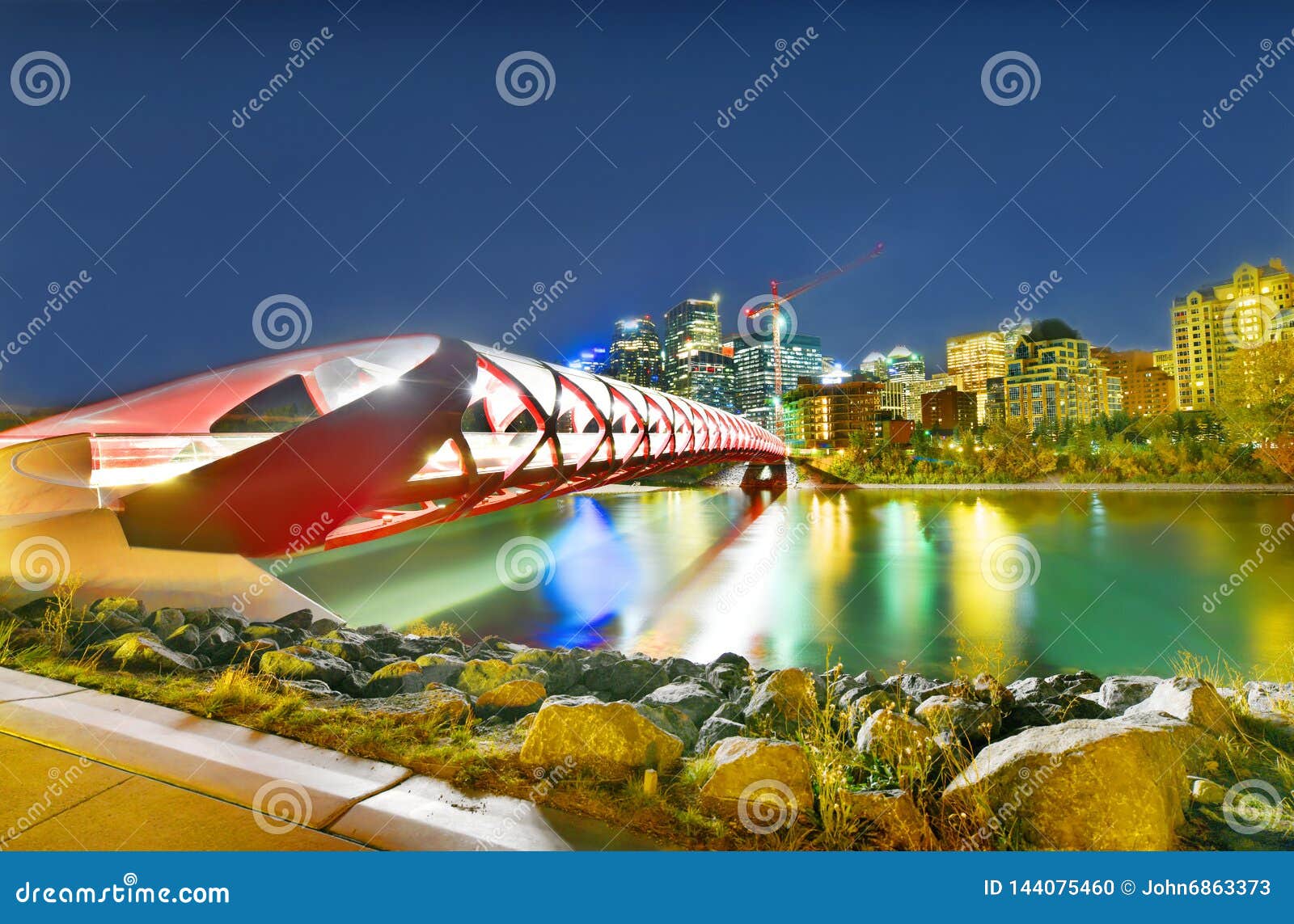 Peace Bridge in Alberta ,Canada Editorial Image - Image of bridge ...