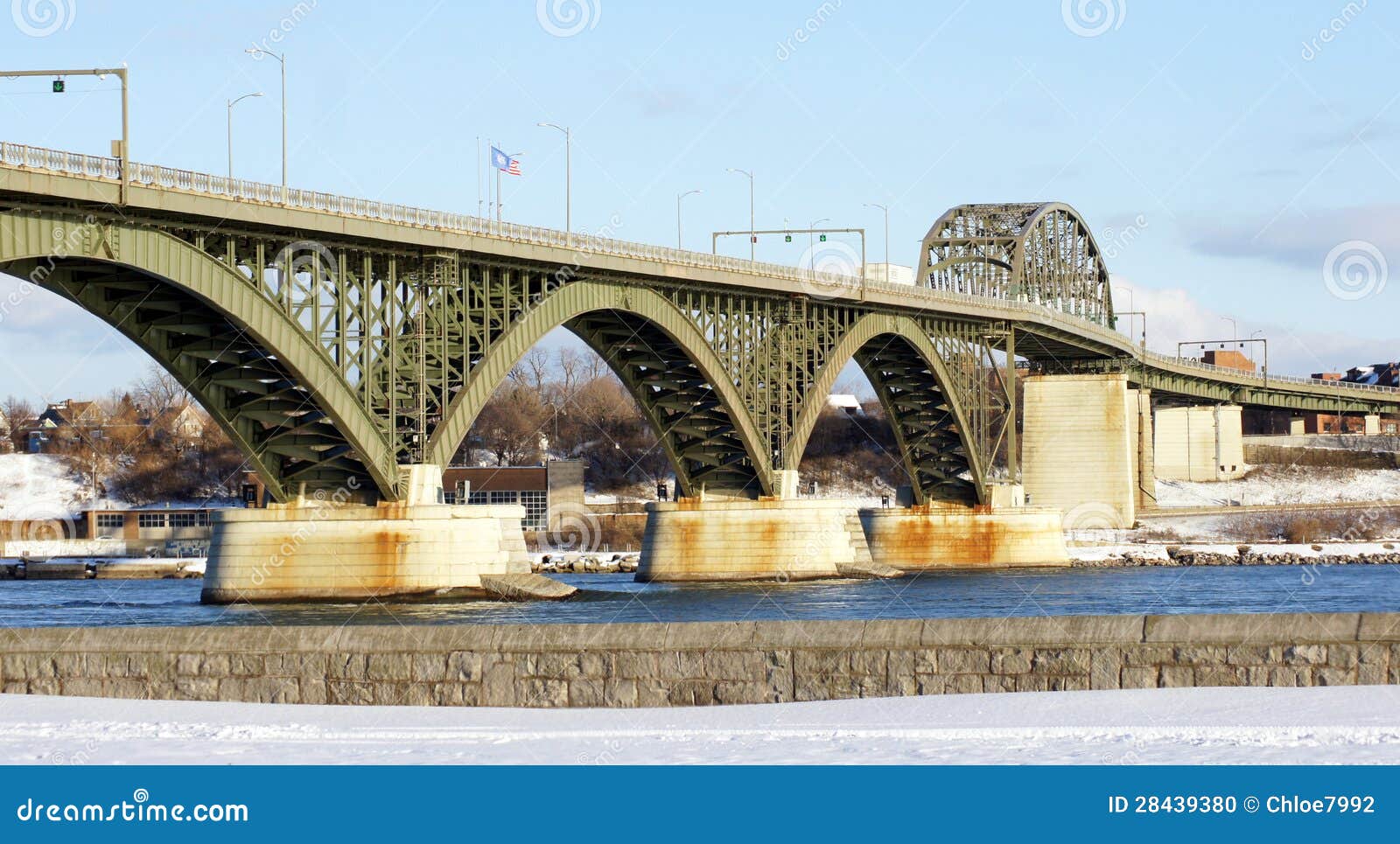 Peace Bridge in Winter stock photo. Image of niagara - 28439380