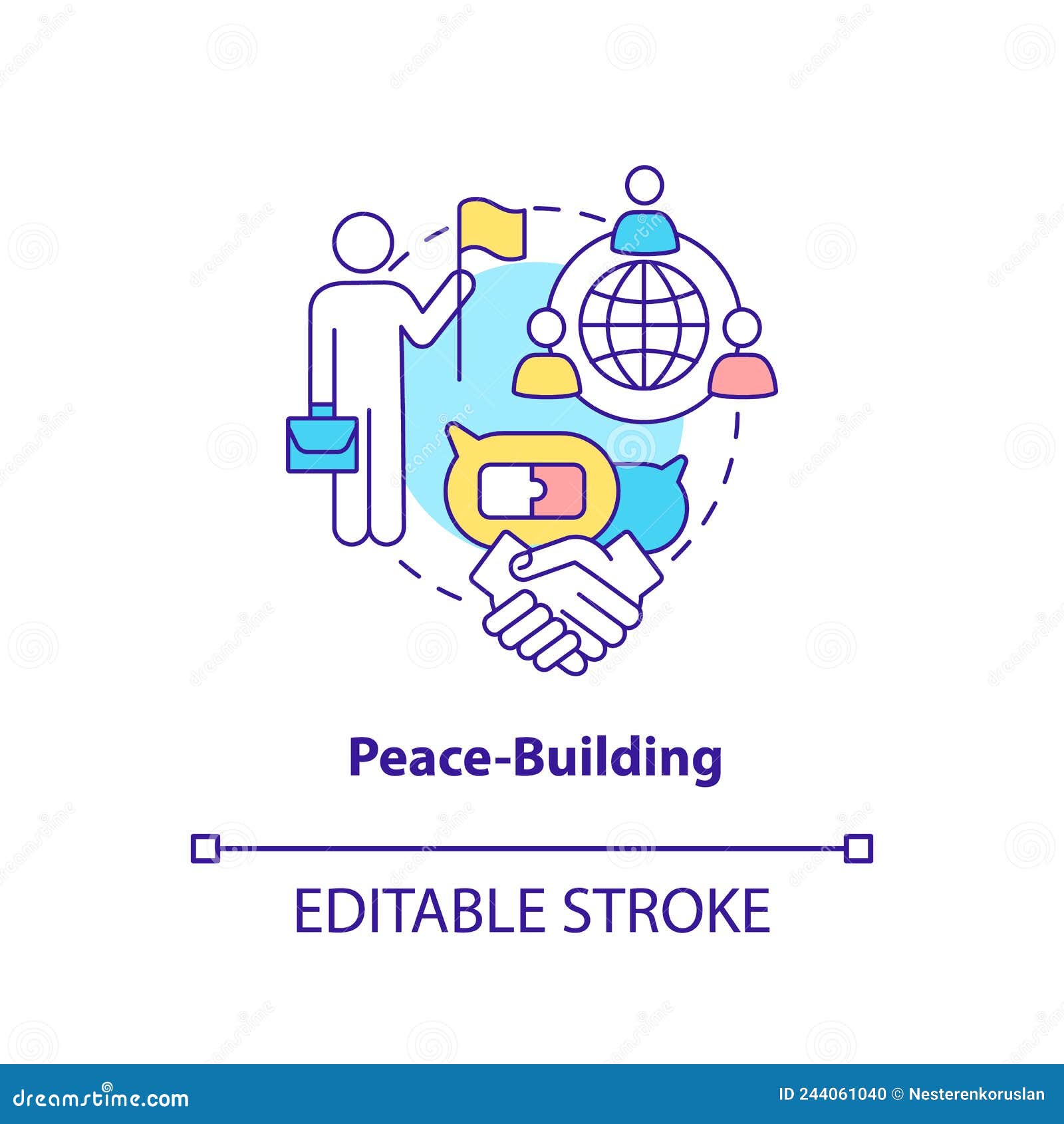 Peace-building Concept Icon Stock Vector - Illustration of state ...
