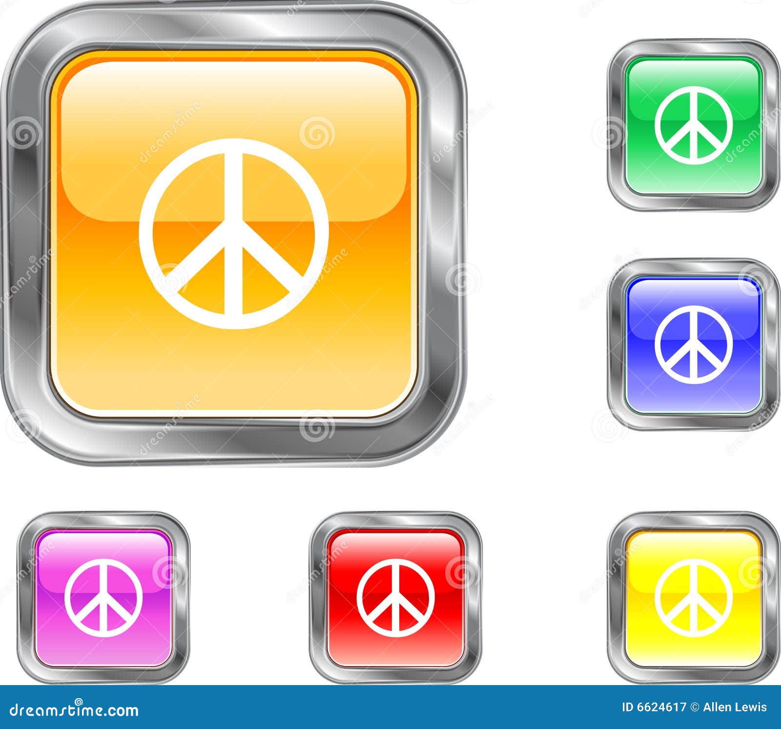 Peace Button stock vector. Illustration of peace, happiness - 6624617
