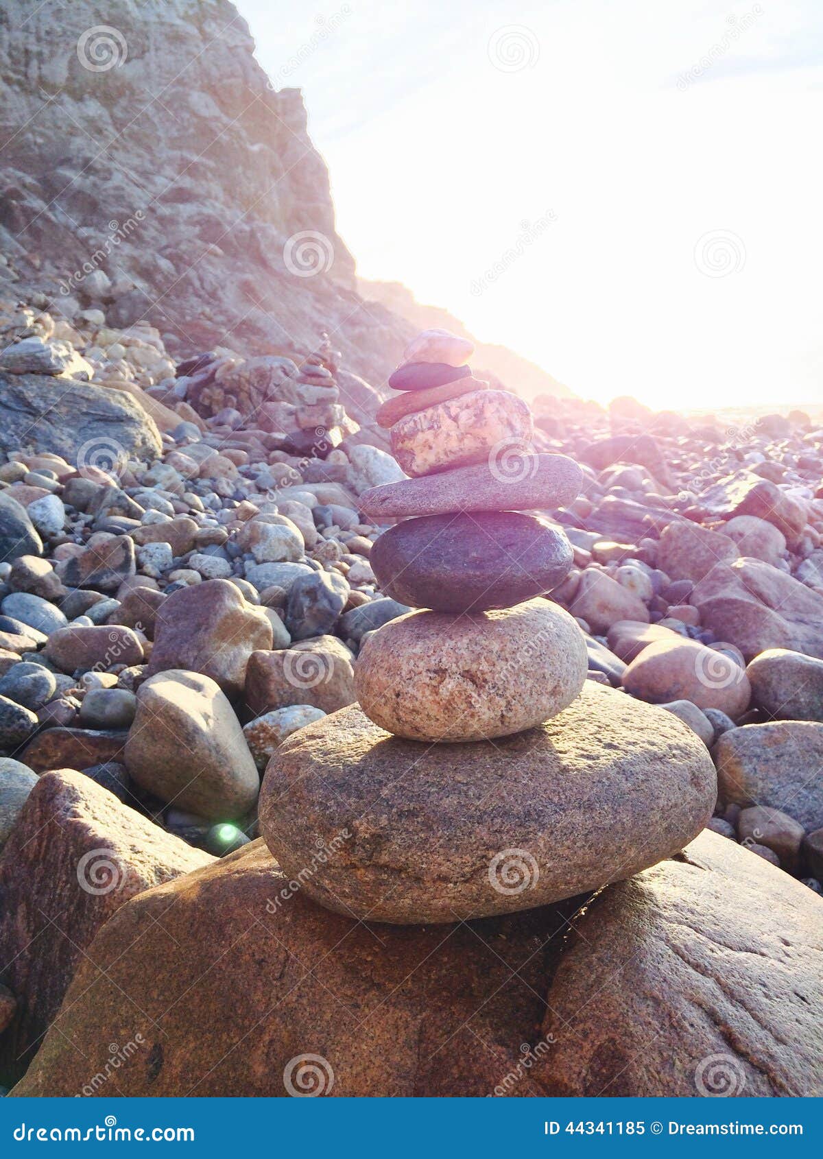 Peace & Cairns stock image. Image of sunrise, rocks - 44341185