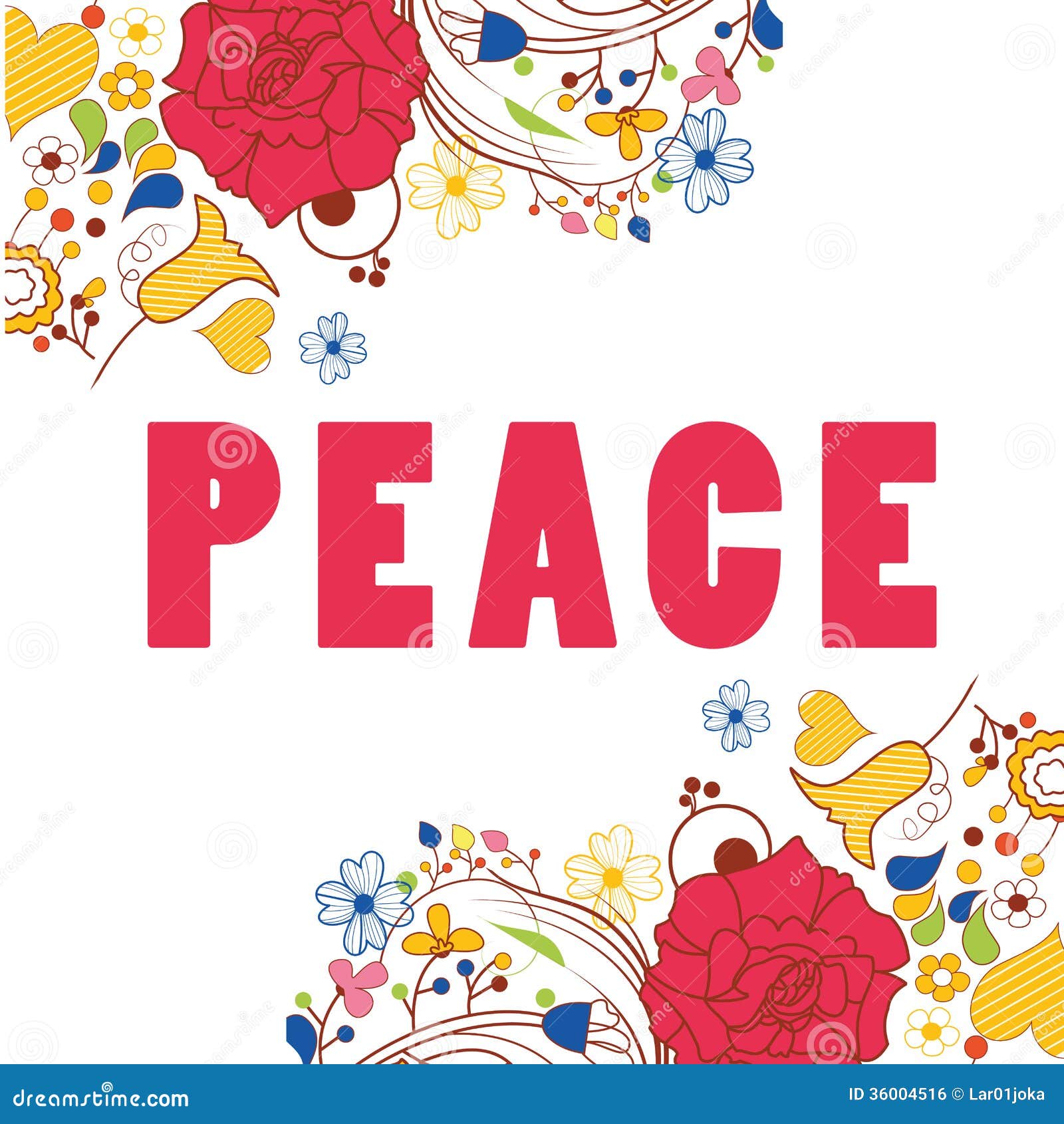 Peace card stock vector. Illustration of blue, isolated - 36004516